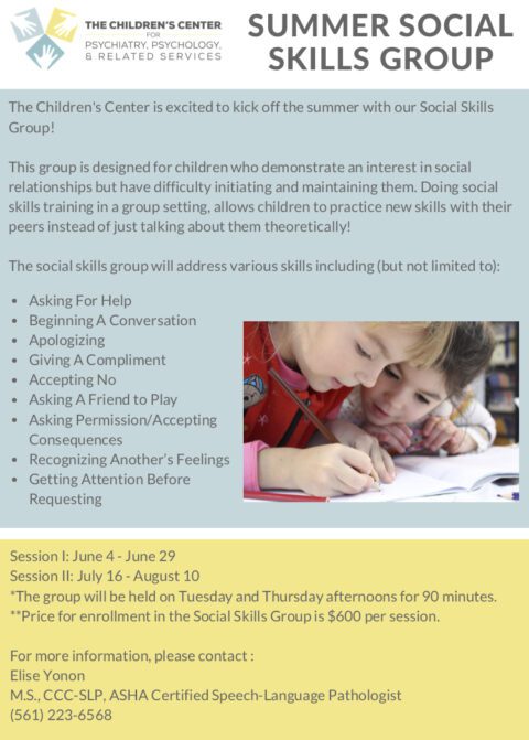 Summer Social Skills Group - The Children's Treatment Center