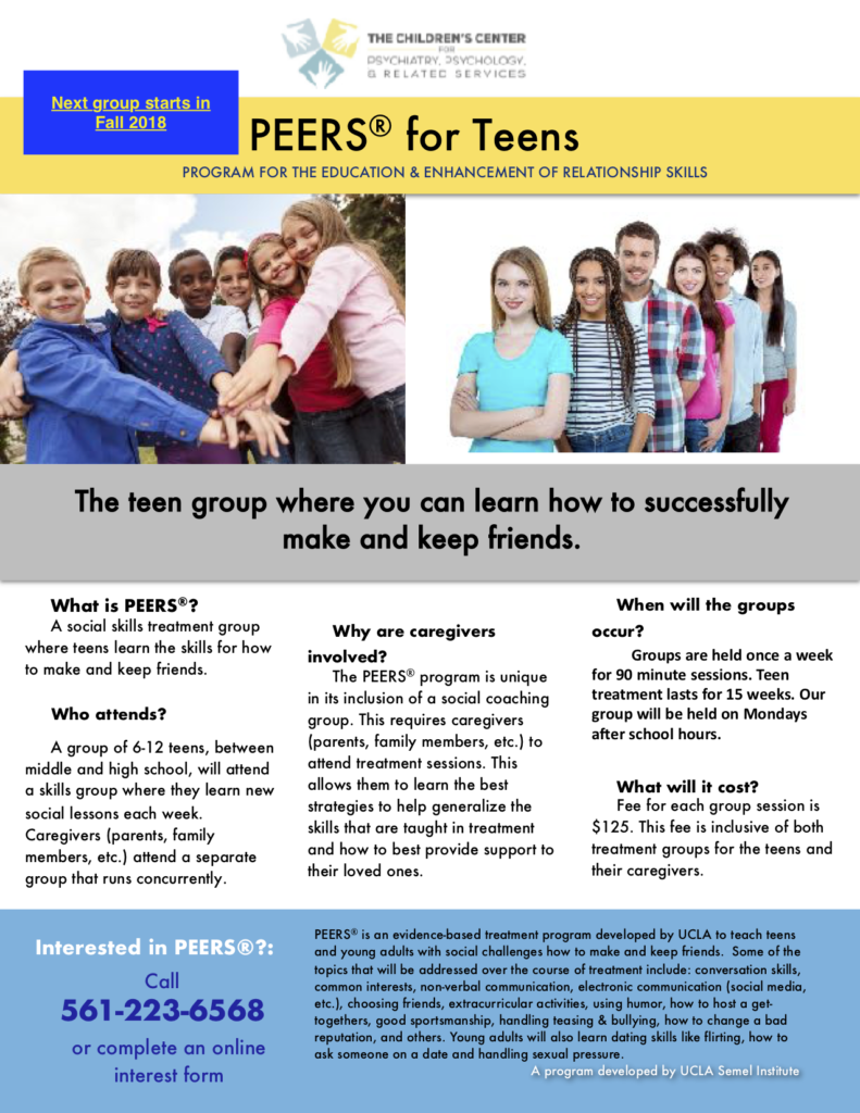 PEERS for Teens - The Children's Treatment Center
